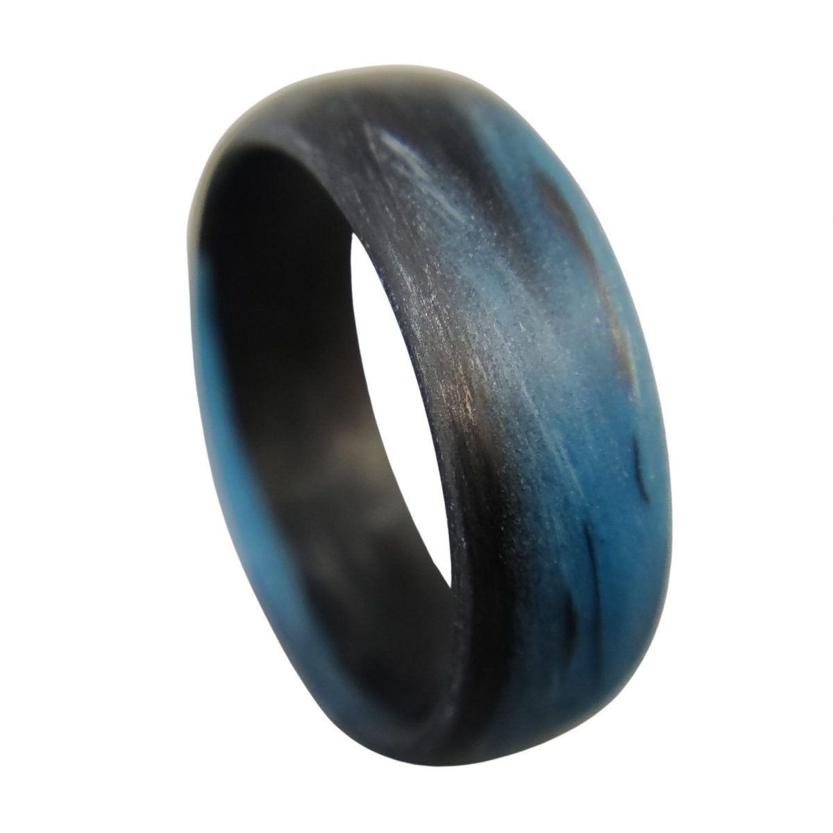 Carbon Fiber Green/Blue/Black Glow Ring - CORE CARBON RINGS