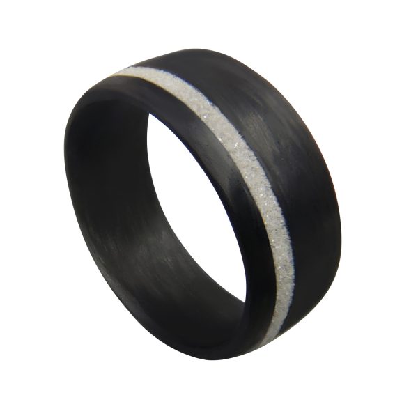 Carbon Fiber Legacy Ring with Diamond Inlay - CORE CARBON RINGS®