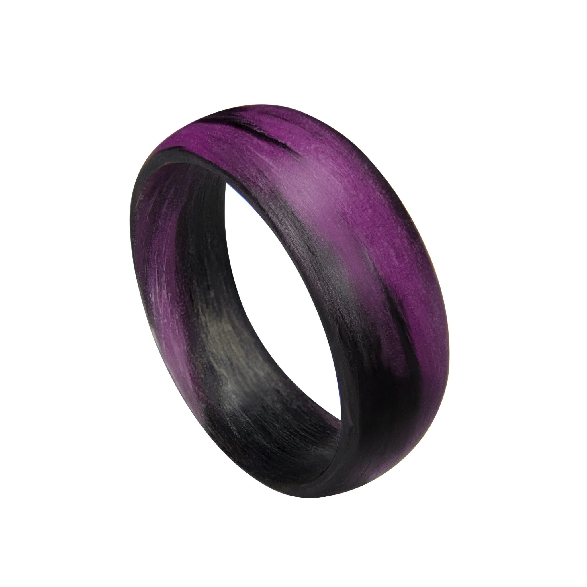 Carbon Fiber Green/Purple/Black Glow Ring - CORE CARBON RINGS