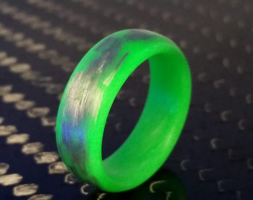 Texalium Green Glow Ring | CORE CARBON RINGS