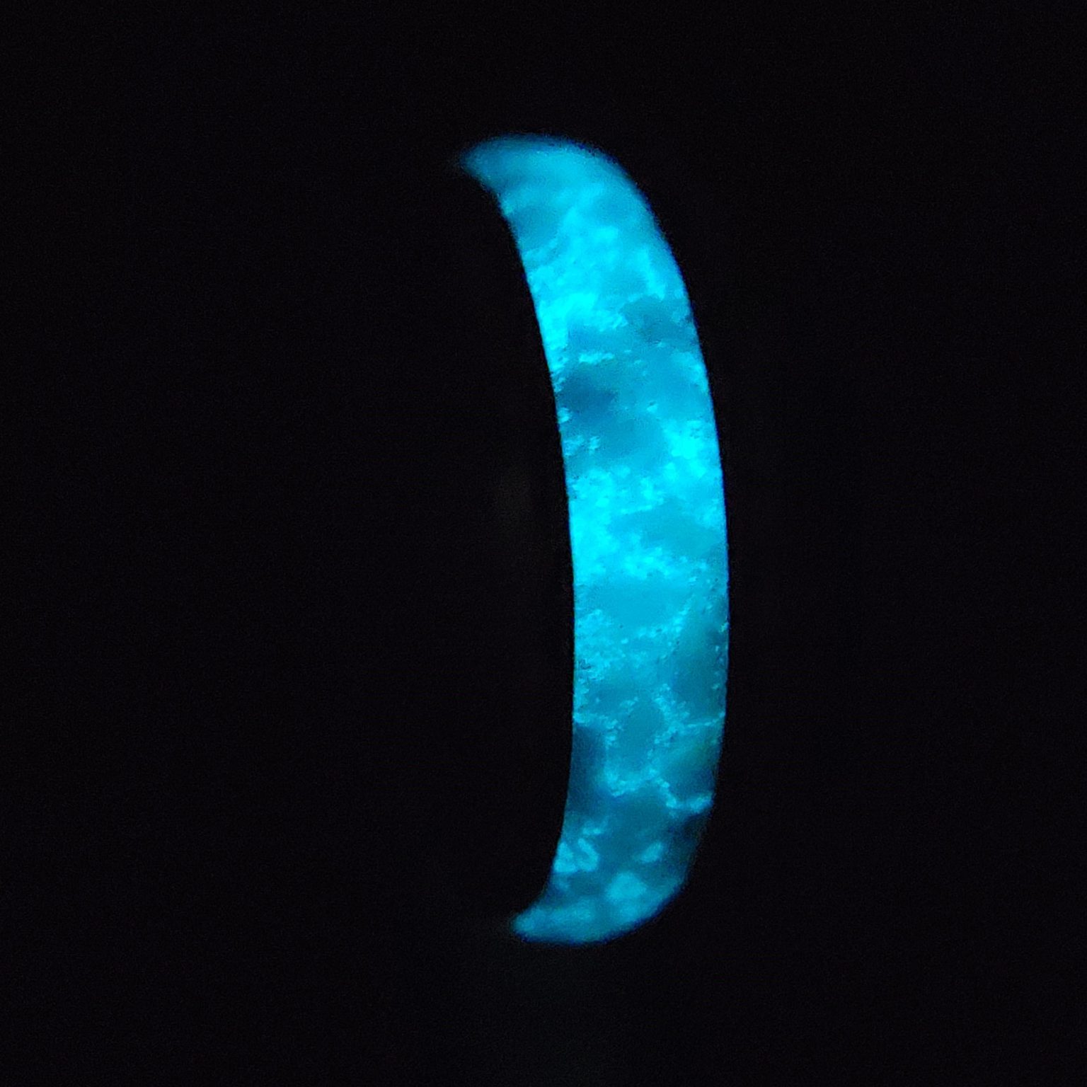 Carbon Fiber Green/Orange/Black Glow Ring - CORE CARBON RINGS