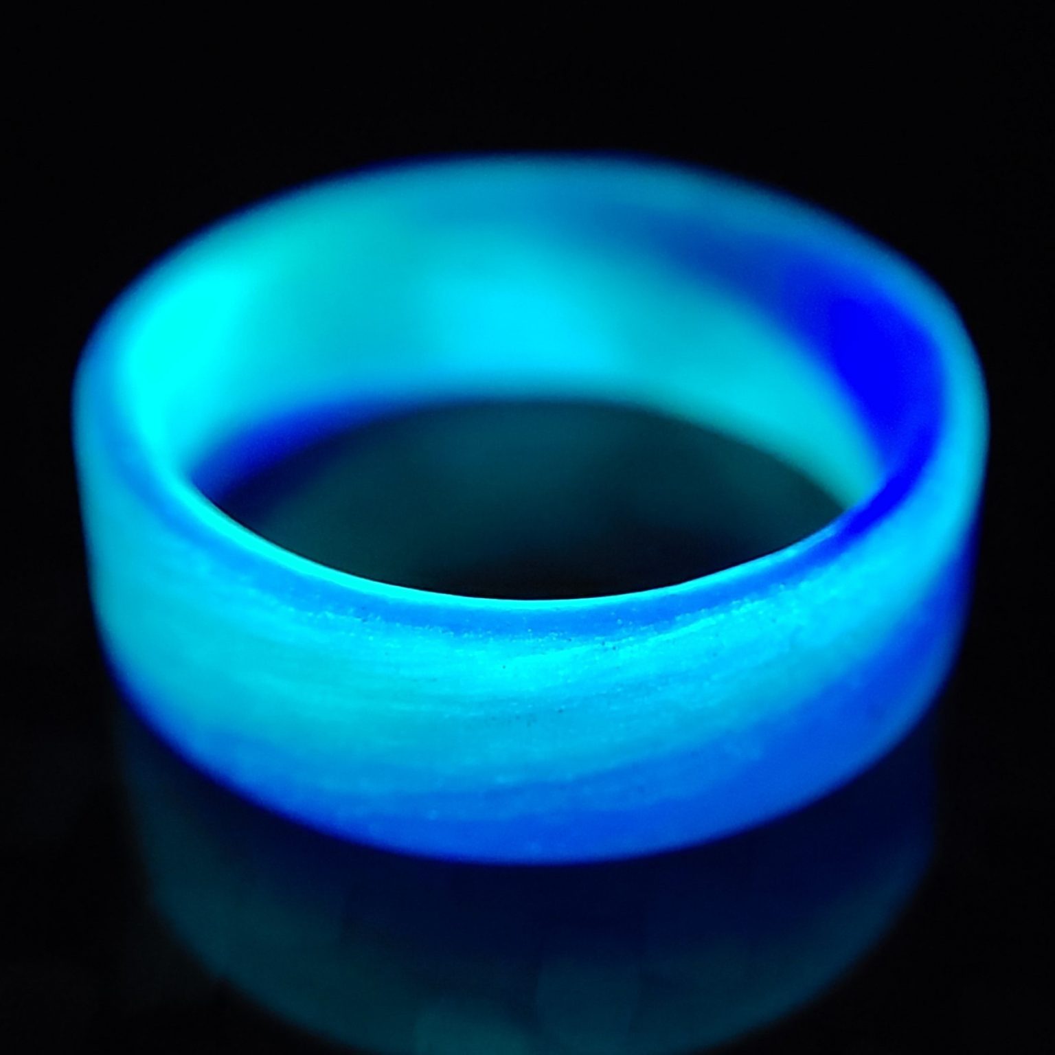 Purple and Teal Glow Ring - CORE CARBON RINGS®